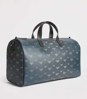 Emporio Armani Canvas Eagle Holdall - Blue