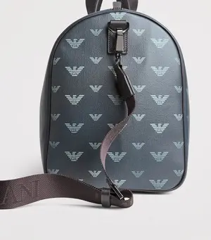 Emporio Armani Canvas Eagle Holdall - Blue