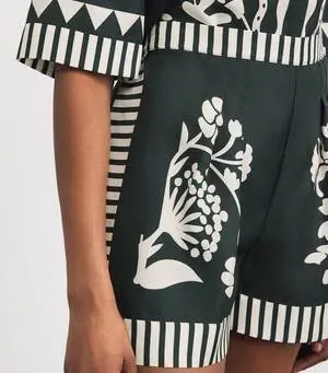 ERES Silk Floral Arjun Shorts - Green
