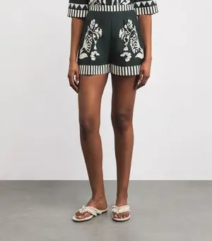 ERES Silk Floral Arjun Shorts - Green