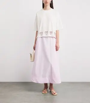 Alice + Olivia Cotton Evan T-shirt - Ivory