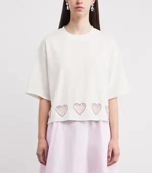 Alice + Olivia Cotton Evan T-shirt - Ivory