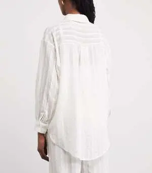 Melissa Odabash Cotton Diamanté Ziggy Shirt - White