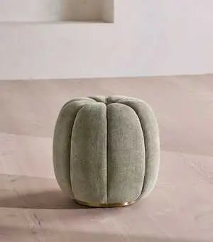 SOHO HOME Linen Chenille Sofia Footstool