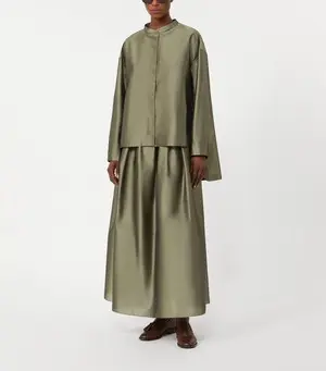 Max Mara Satin Oversized Shirt