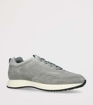 John Lobb Suede Stream Elastic Sneakers