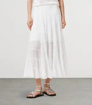ALLSAINTS Eva Tiered Midi Skirt
