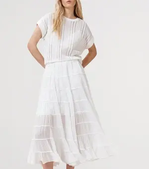 ALLSAINTS Eva Tiered Midi Skirt