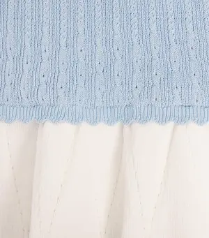 Claudie Pierlot Knitted Pointelle Tank Top - Blue