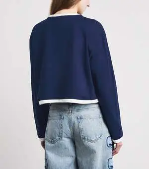 Maje Cotton Layered T-shirt With Logo
