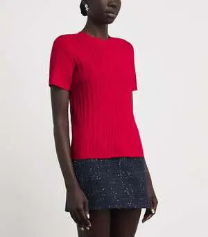 Maje Cotton-blend Cable Knit Sweater