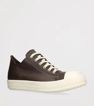 Rick Owens Leather Low-top Sneakers