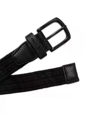 Armani Exchange Woven Texture Belt - Black