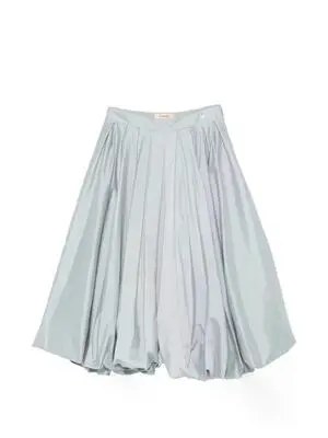 CURIEL A-line Midi Skirt - Blue
