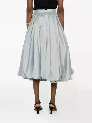 CURIEL A-line Midi Skirt - Blue