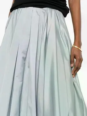 CURIEL A-line Midi Skirt - Blue