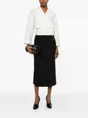 CURIEL Buckle-detailed Midi Dress