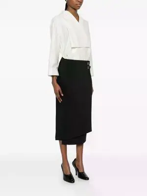 CURIEL Buckle-detailed Midi Dress