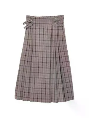 THE RAGGED PRIEST Artifact Check-pattern Midi Skirt