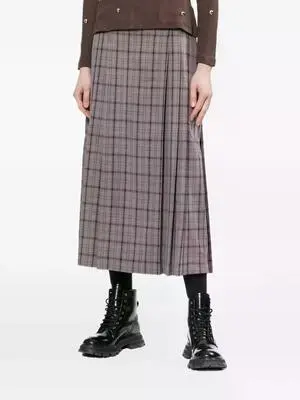 THE RAGGED PRIEST Artifact Check-pattern Midi Skirt