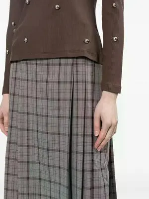 THE RAGGED PRIEST Artifact Check-pattern Midi Skirt