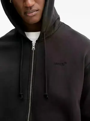 LEVI'S Logo Zip-up Hoodie - Black