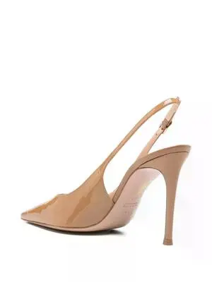 Roberto Festa Leather Slingback Pumps - Brown