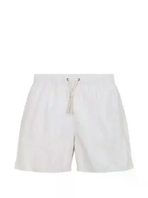 Canali Patterned Swim Shorts - Neutrals