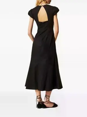 TWINSET V-neck Open-back Long Dress - Black
