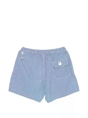 Fedeli Striped Swim Shorts - Blue