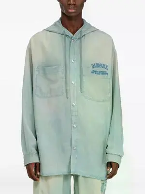 DIESEL® Dewny Hooded Overshirt - Blue