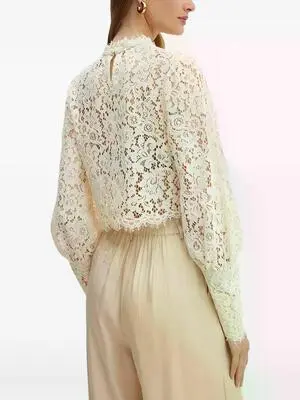 Bardot Flower Lace Blouse