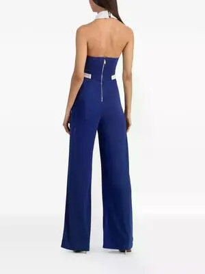 Alice + Olivia Alara Halterneck Jumpsuit - Blue