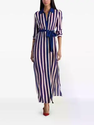 Alice + Olivia Chassidy Striped Shirt Dress - Blue