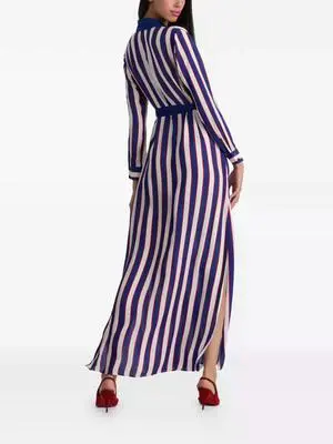 Alice + Olivia Chassidy Striped Shirt Dress - Blue