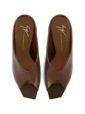 GIUSEPPE ZANOTTI Square-toe Leather Sandals