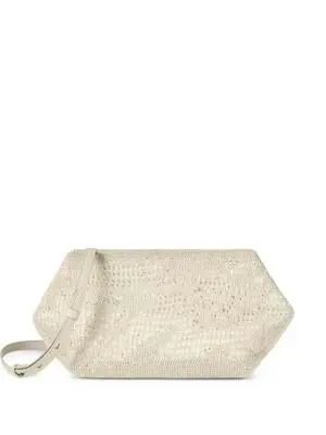 Brunello Cucinelli Linen And Cotton Knit Pouch Bag - Neutrals