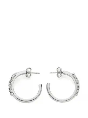 MAISON MARGIELA Lettering Hoop Earrings - Silver