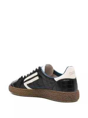 PURAAI Crocodile-embossed Striped Sneakers