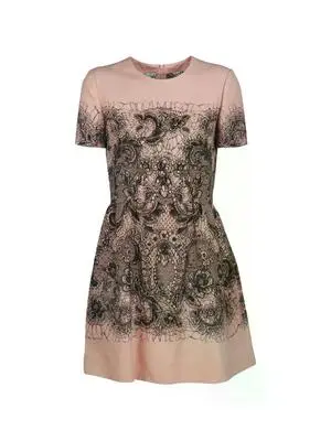 Valentino Garavani Lace Mini A-line Dress - Pink