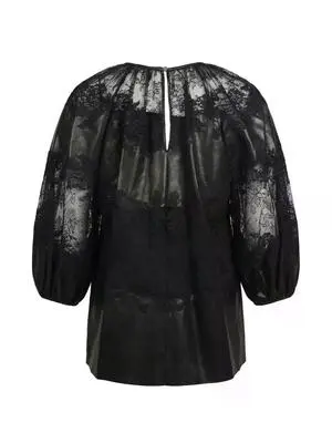 Valentino Garavani Lace Puff-sleeve Blouse