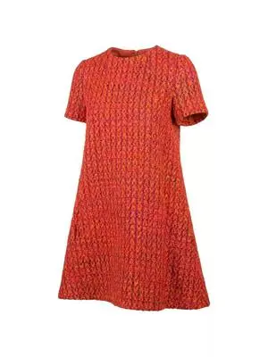 Valentino Garavani Short-sleeve Textured Mini Dress