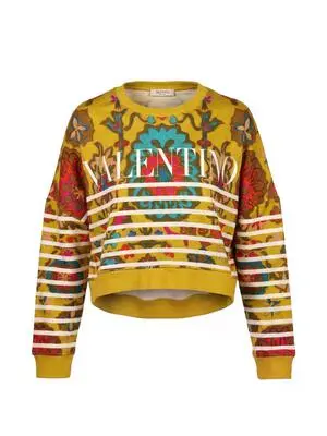 Valentino Garavani Floral Stripe Sweatshirt