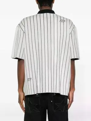 MADFRENZY Mf Striped Zip Polo Shirt