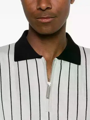 MADFRENZY Mf Striped Zip Polo Shirt