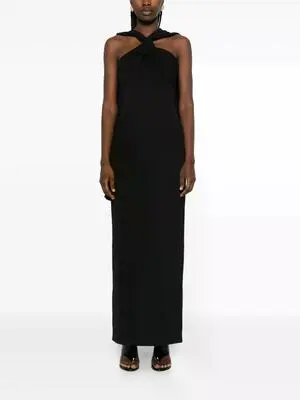 Solace London Rona Twisted Maxi Dress - Black