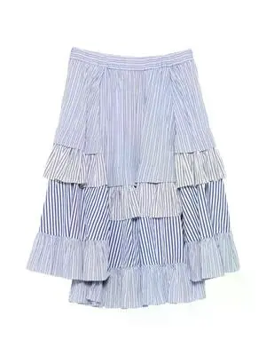 Comme Des Garçons Striped Midi Skirt