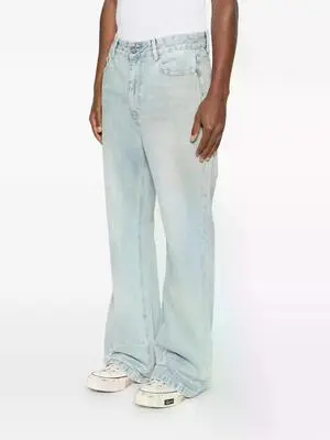 MADFRENZY Distressed Bootcut Jeans