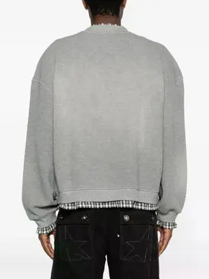 MADFRENZY Gingham Trim Sweatshirt