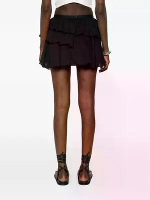 Gimaguas Joan Ruffled Mini Skirt - Black